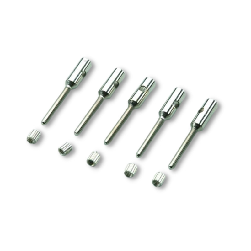 Embouts filetés alu 2, 2.5mm pour tube carbone ⌀ 4, 5, 6mm _ R-Models
