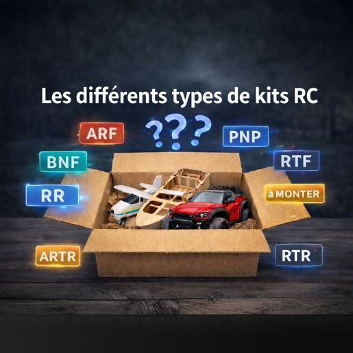 Types de kits RC : kit à assembler, ARF, PNP, BNF, RTF, RTR | Guide